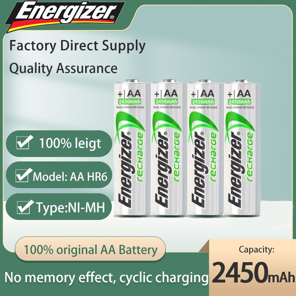 100% Original Energizer Rechargeable AA /AAA Ni-MH Original Battery 1 ...