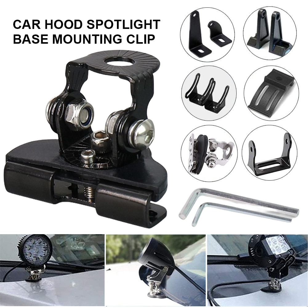 2Pcs Light Bar Mounting Bracket LED Stainless Steel Cars Auto Hood LED ...