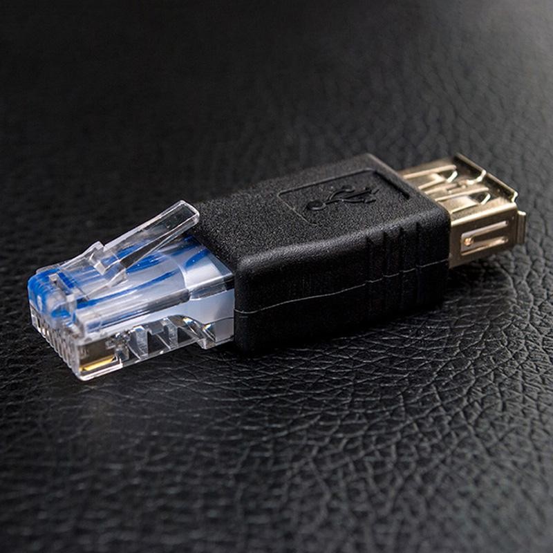 Usb A Female F To Ethernet Rj45 Male Router Adapter Lan Socket Network ...