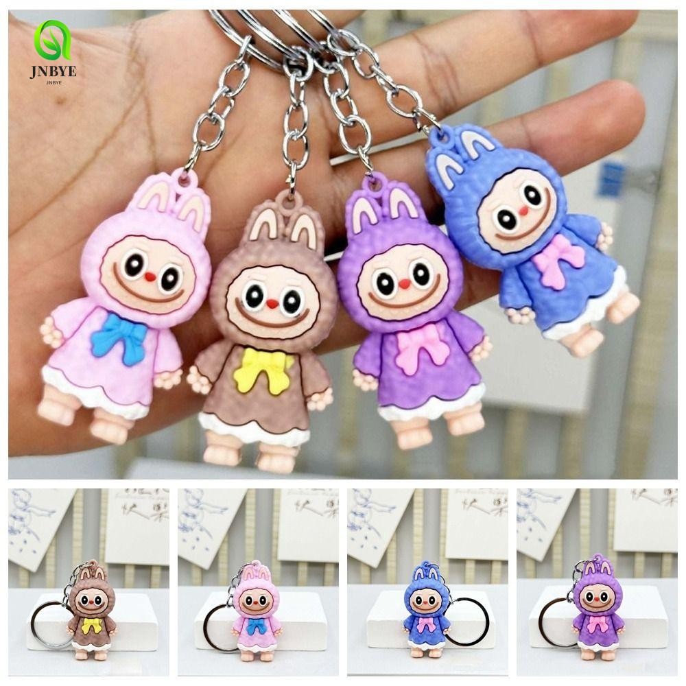 JNBYE Labubu Keychain, Mental PVC Cross Dressing Labubu Pendant, Cute ...