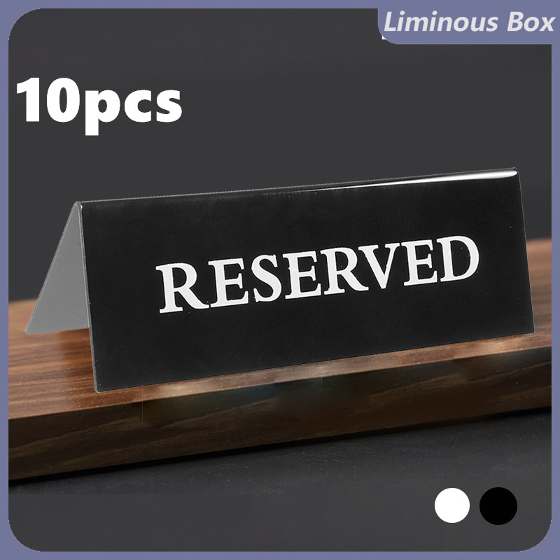 10pcs Acrylic RESERVED Table Sign Hotel Restaurant Reservation Table ...