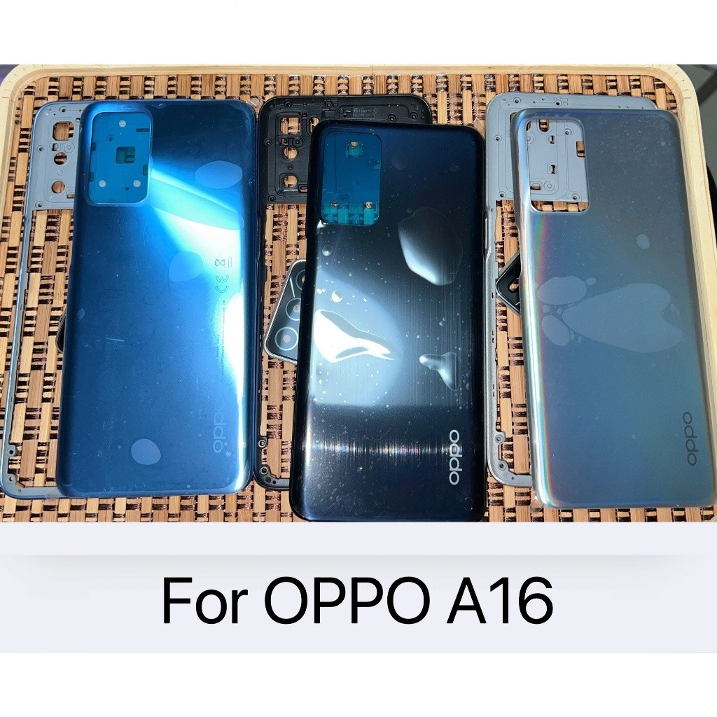 For OPPO A16 CPH2269 Back Battery Glass Cover With LCD Front Middle ...