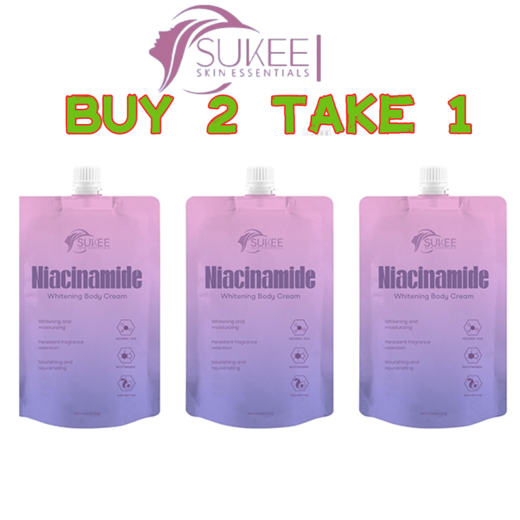 YK ( BUY 2 TAKE 1 ) SUKEE Niacinamide Whitening Body Cream 60g | Shopee ...