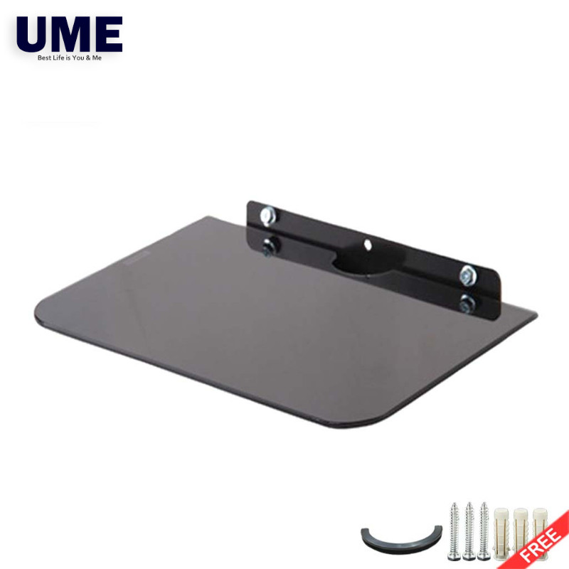 Top Box Glass TV Set Wall Mount Standard for DVD TV Receiver AV Router Remote Control Bracket ...