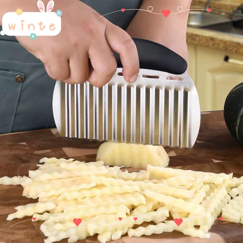 WINTE Potato Cutter, Stainless Steel Wavy Potato Slicer, Chopping Tools ...