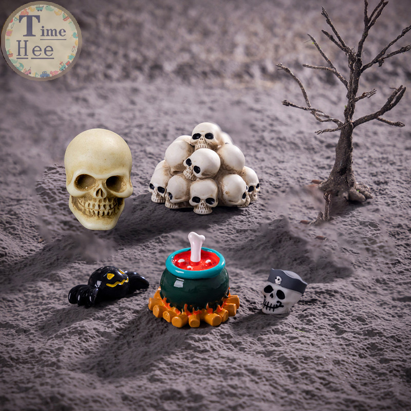 TIMEHEE 3D Horror Halloween Decoration Miniature Tombstone Ghost ...