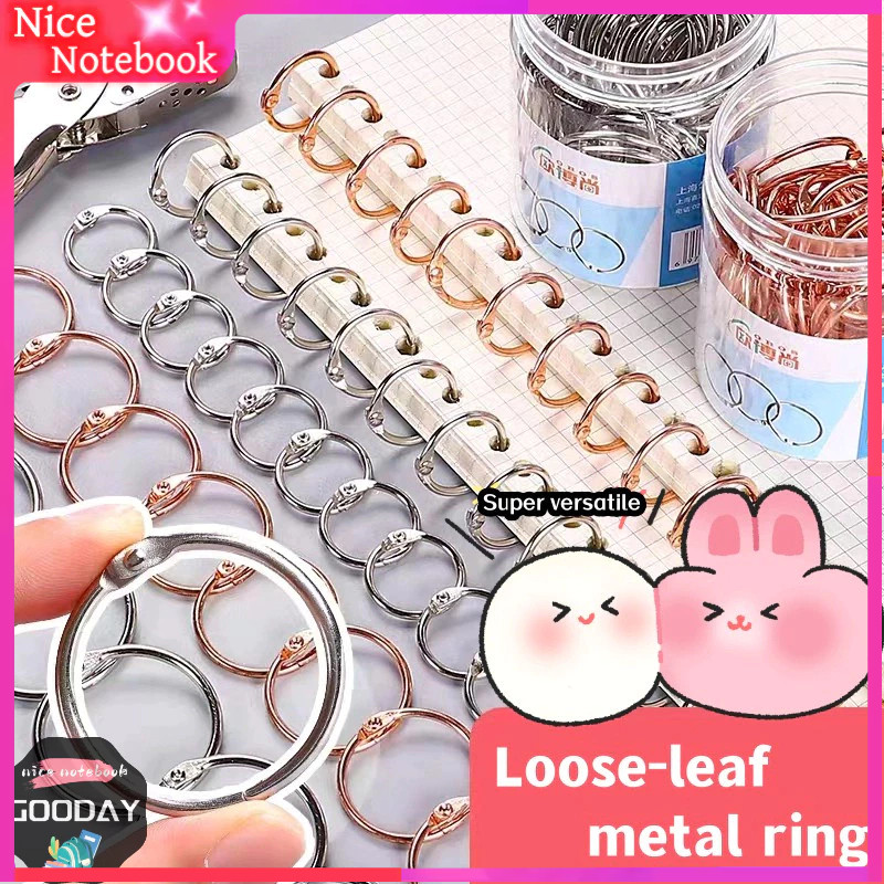 DIY loose-leaf Binder Metal Loose Leaf Binding Rings refillable ...