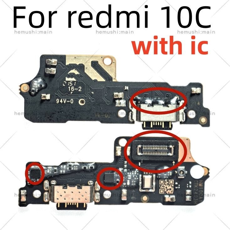 &USB Charging charger port board For redmi 10C Mainboard Flex USB Port ...