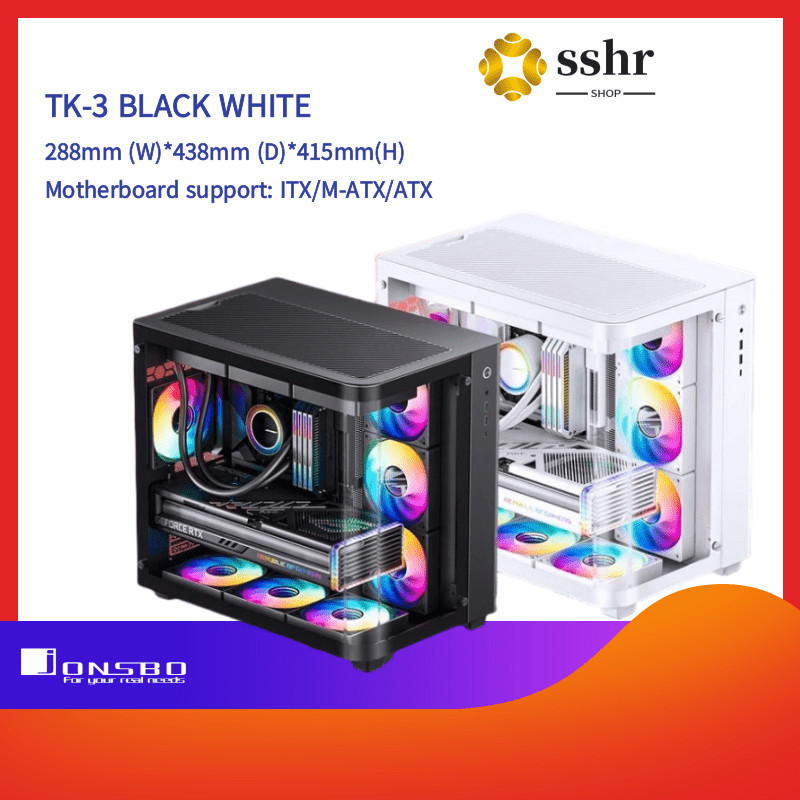 JONSBO TK-3 ITX/M-ATX/ATX Case For PC Desktop Chassis Esports Game PC ...