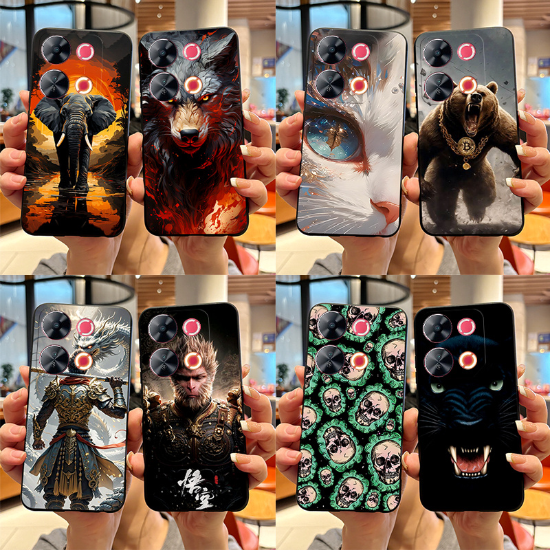 Itel P65 Case Silicone Matte New design 2024 Hot Black Myth Wukong Game ...