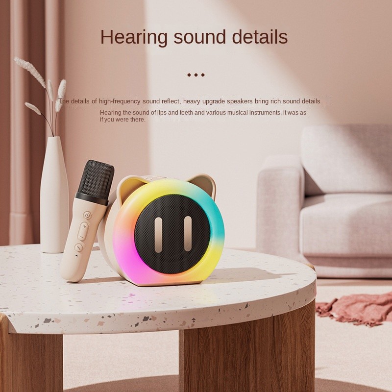 Mini Portable Smart with Microphone Bluetooth Audio K-Singing Sound ...