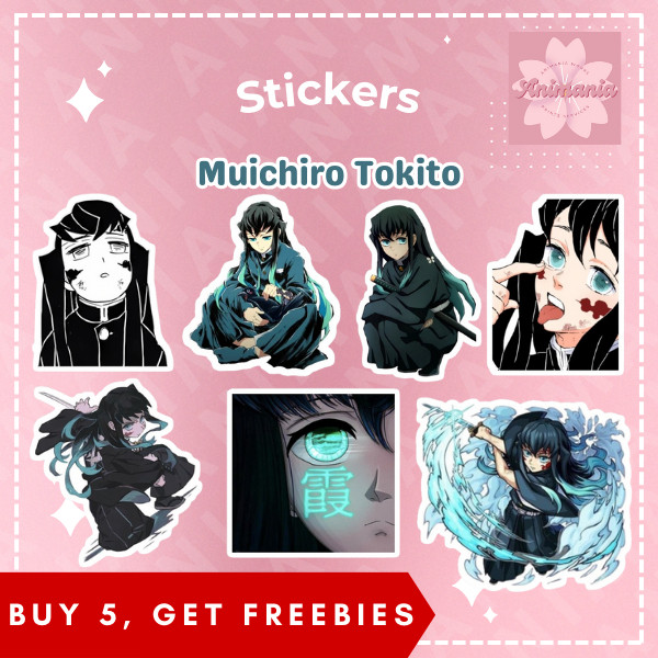 Anime Stickers Muichiro Tokito - Demon Slayer Vinyl Waterproof Stickers ...