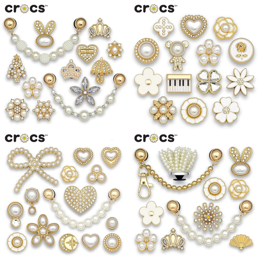 jibbitz for crocs Metallic pearl diamond DIY crocs accessories crocs ...