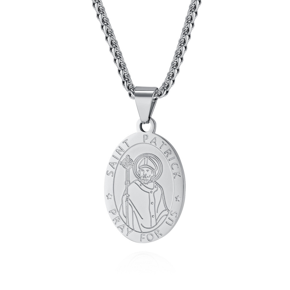 Divine Patron Saint Michael Archangel Titanium Necklace for Men Women ...