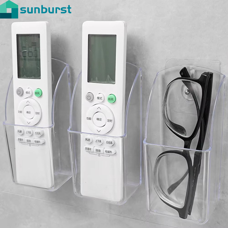 Wall-mounted Remote Controller Storage Box - Adhesive Punch-free ...