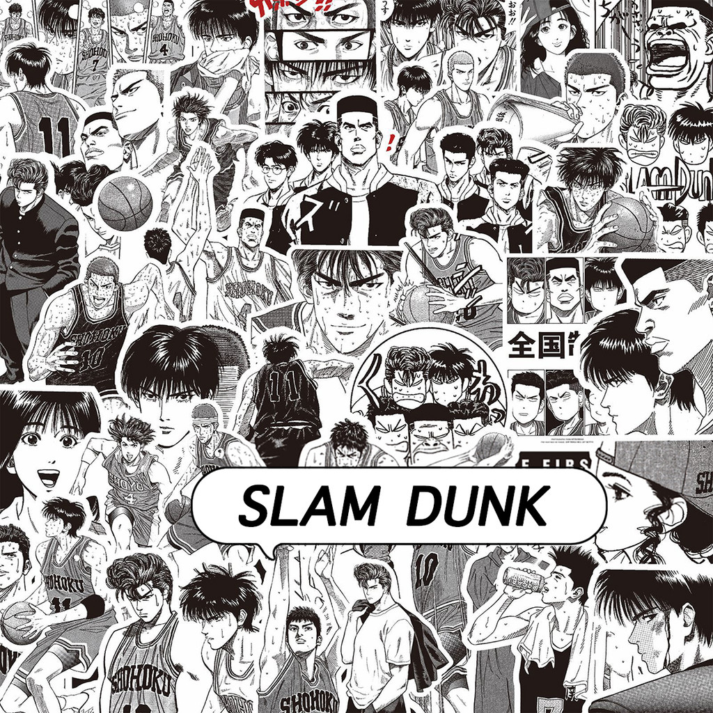 Y&P| SLAM DUNK Stickers Set Japanese Anime Graffiti Waterproof Decals ...