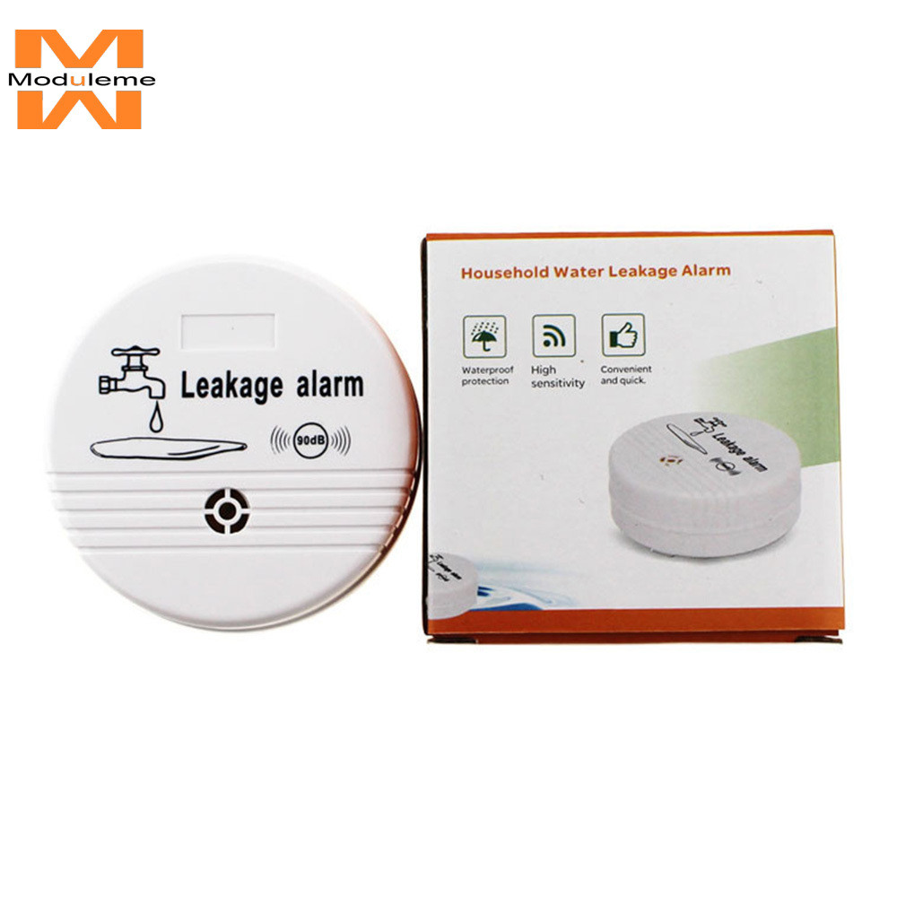 Water Leak Detector Alarm 85dB Voice Alert Wireless Water Leakage ...