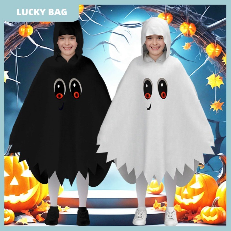 Halloween COS Performance Costume Children's Costume White Black ...