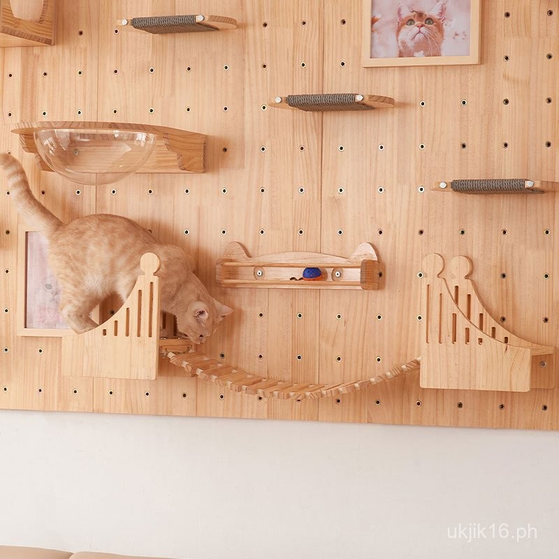 Wall-Mounted Cat Climbing Frame Cat Jumping Platform Cat Wall Solid ...