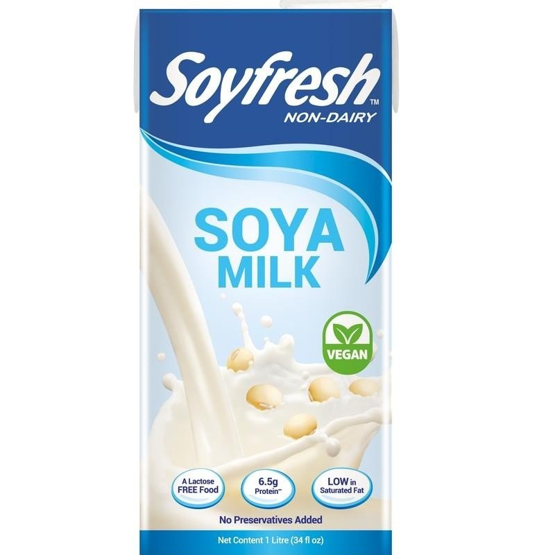 Soyfresh Soya Milk Non-Dairy 1 Liter - No Preservative added | Shopee ...