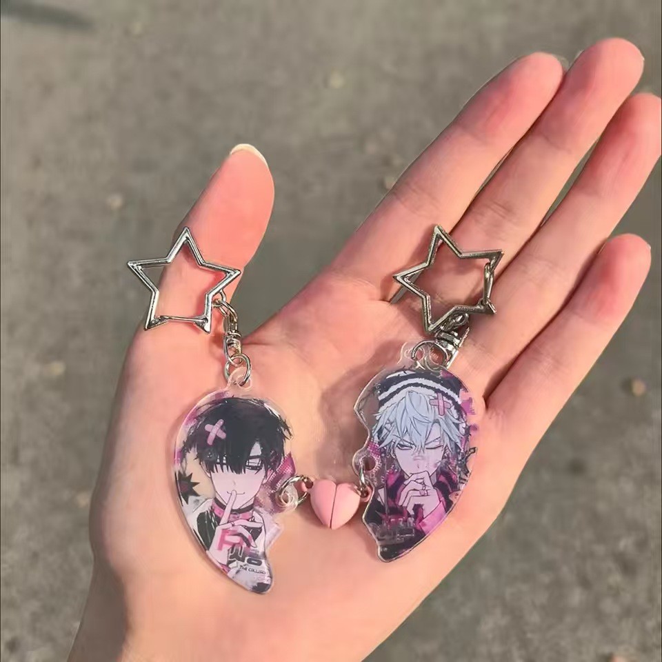 Alien Stage Acrylic Keychain 2PCS Set BFF Magnetic Keyring for Boys ...