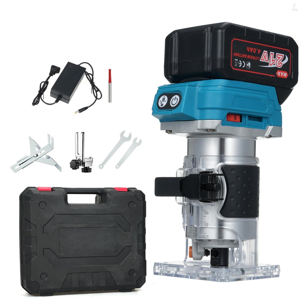 Compact Router Wood Router Tool With 4.0Ah Batteries 21V Brushless ...