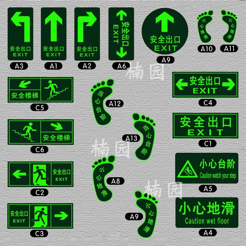 Safety signs Safety signs warning channels be careful Sliding Steps ...