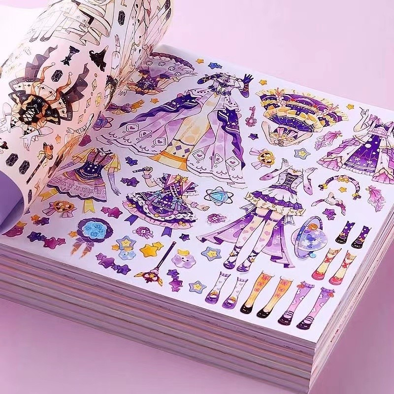 New Product Princess Dress-up Sticker Book Girls Handmade Children DIY ...