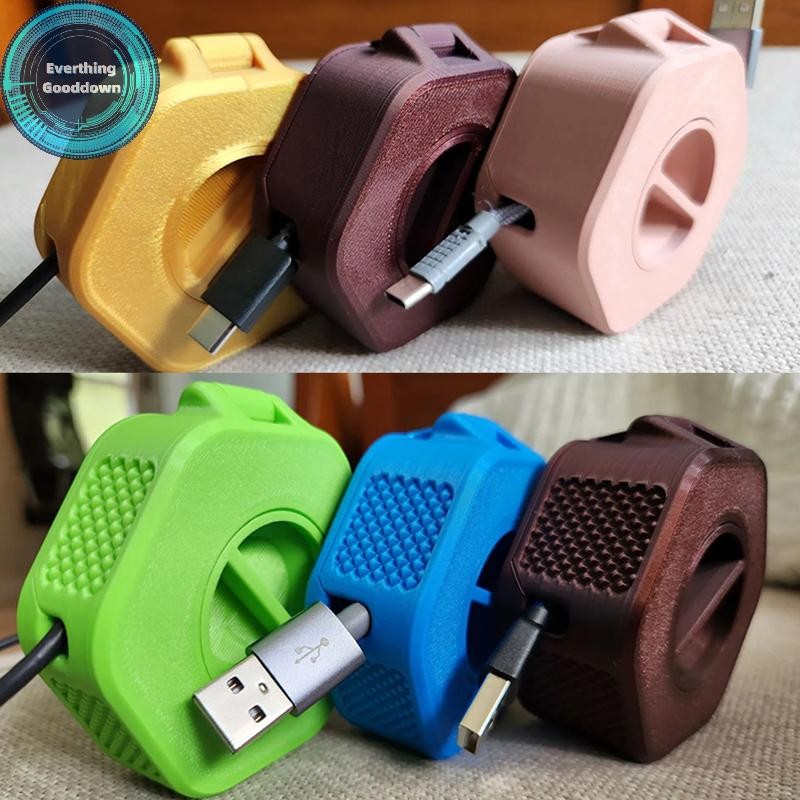 EVERTHING Cable Organizer Rotating Cable Winder Box Plastic Portable ...
