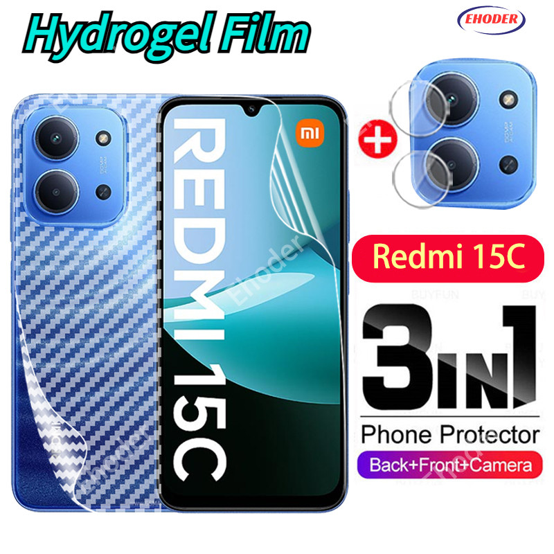 Full Cover Screen Protector For Redmi 15C 4G 5G 2025 Front Back Soft ...