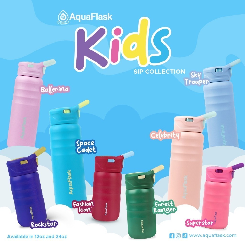 Aquaflask Kids Collection Limited Edition (12oz and 24oz) Aqua Flask ...