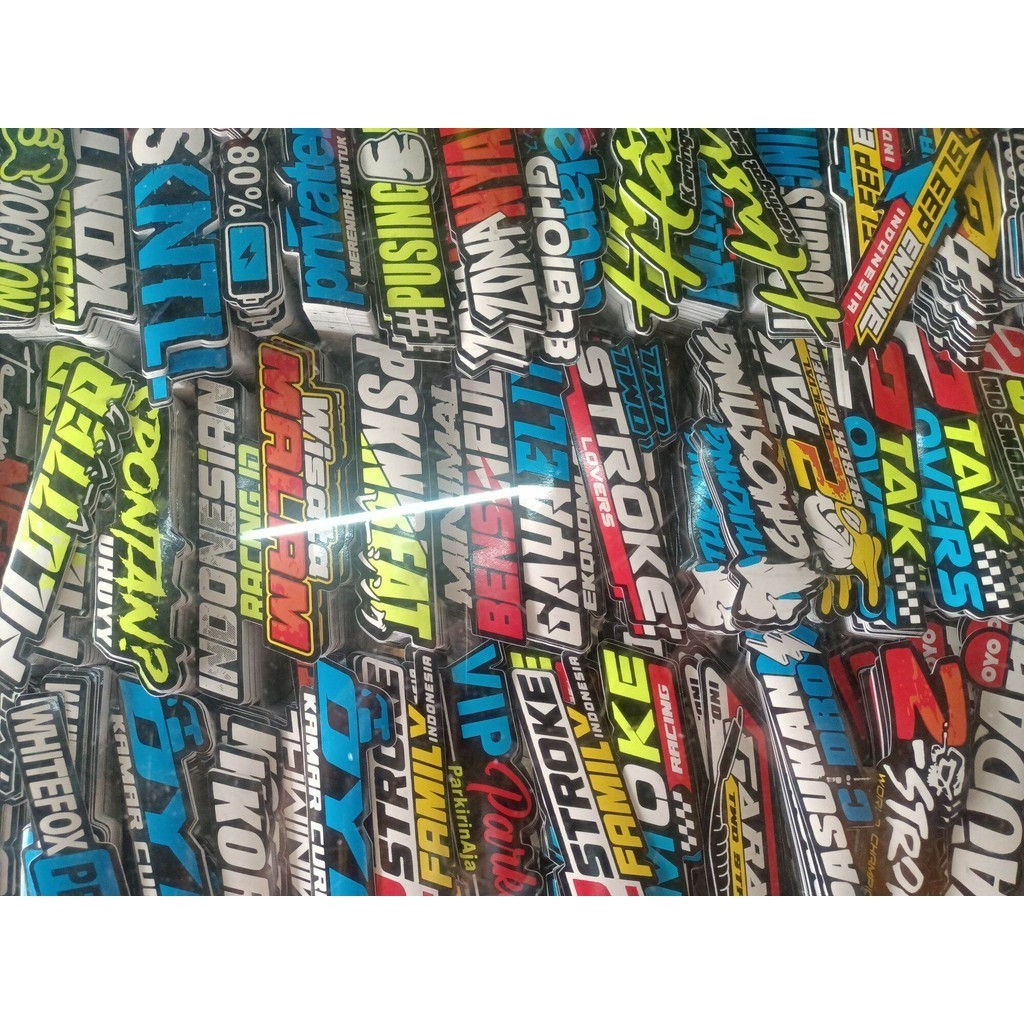 Unique and cool motorbike stickers, pack of 50 | Shopee Philippines