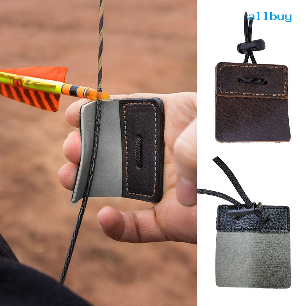 ALY-Faux Leather Archery Finger Tab Adjustable Recurve Bows Right Hand ...