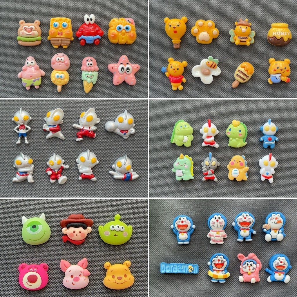 New 8pcs Shining Cartoon Winnie/Doraemon/Ultraman/Spongebob Suit Set ...