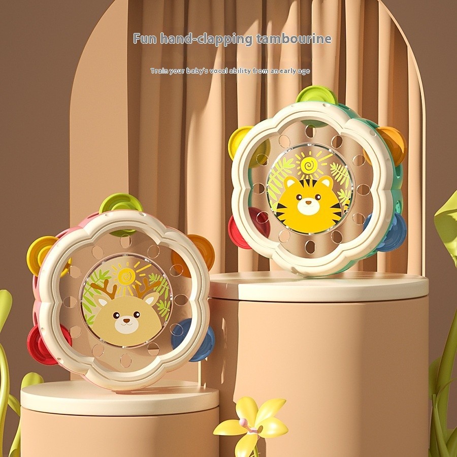 Fun Clapping Device Tambourine 0 1 2 Years Old Hand Drum Rattle Early ...