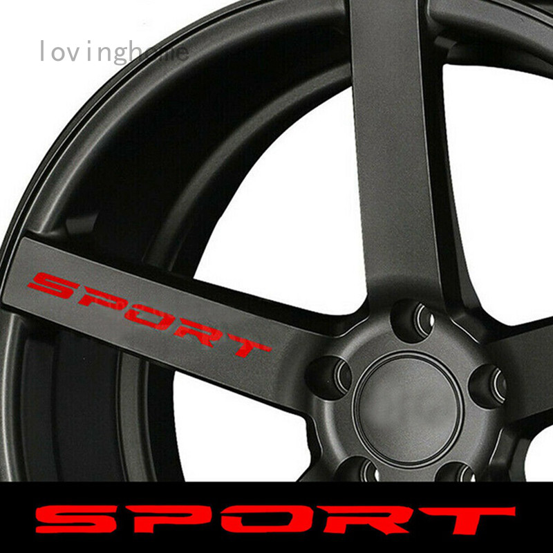 LR 4Pcs/Set SPORT Logo Car Sticker Door Rims Wheel Hub Racing Sticker ...