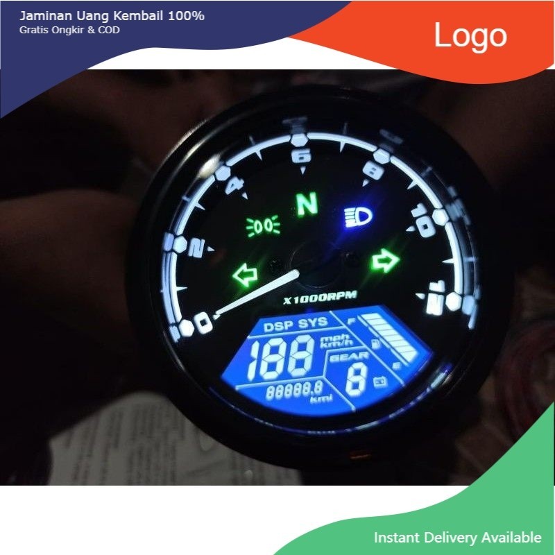 Speedometer spedo spido Baboon import digital custom pnp vespa px cb gl ...