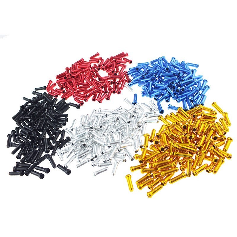 Bloomy 100Pcs Shift Cable Tips Brake Gear Cable Line End Cap Ferrules ...