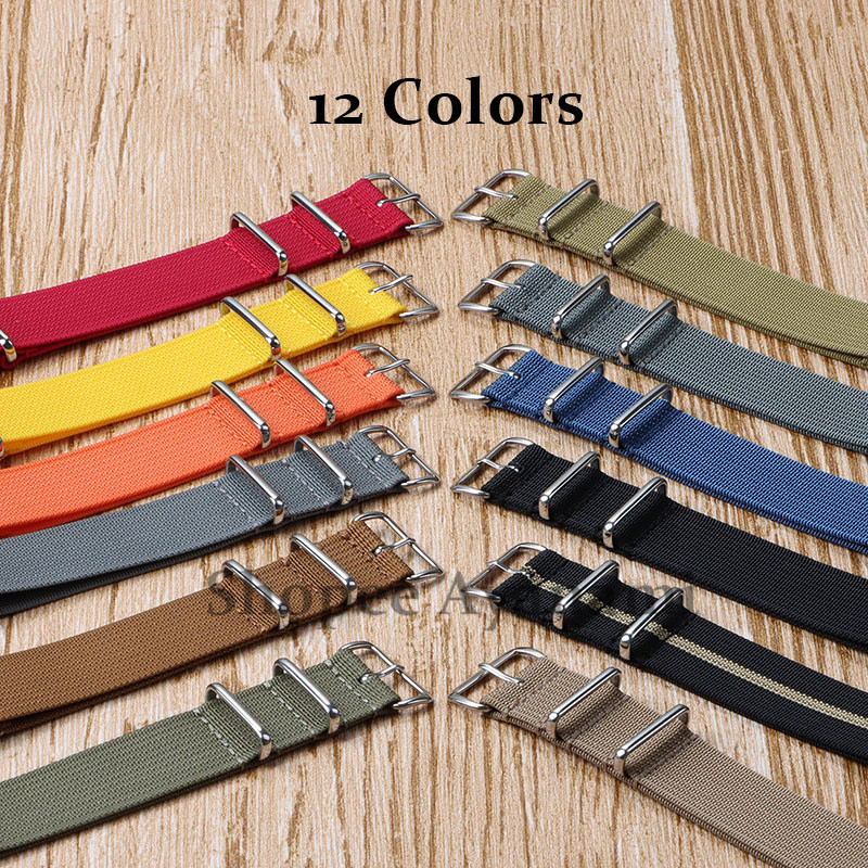 18mm 20mm 22mm Nylon Watch Strap NATO Canvas Bracelet for Seiko Watch ...