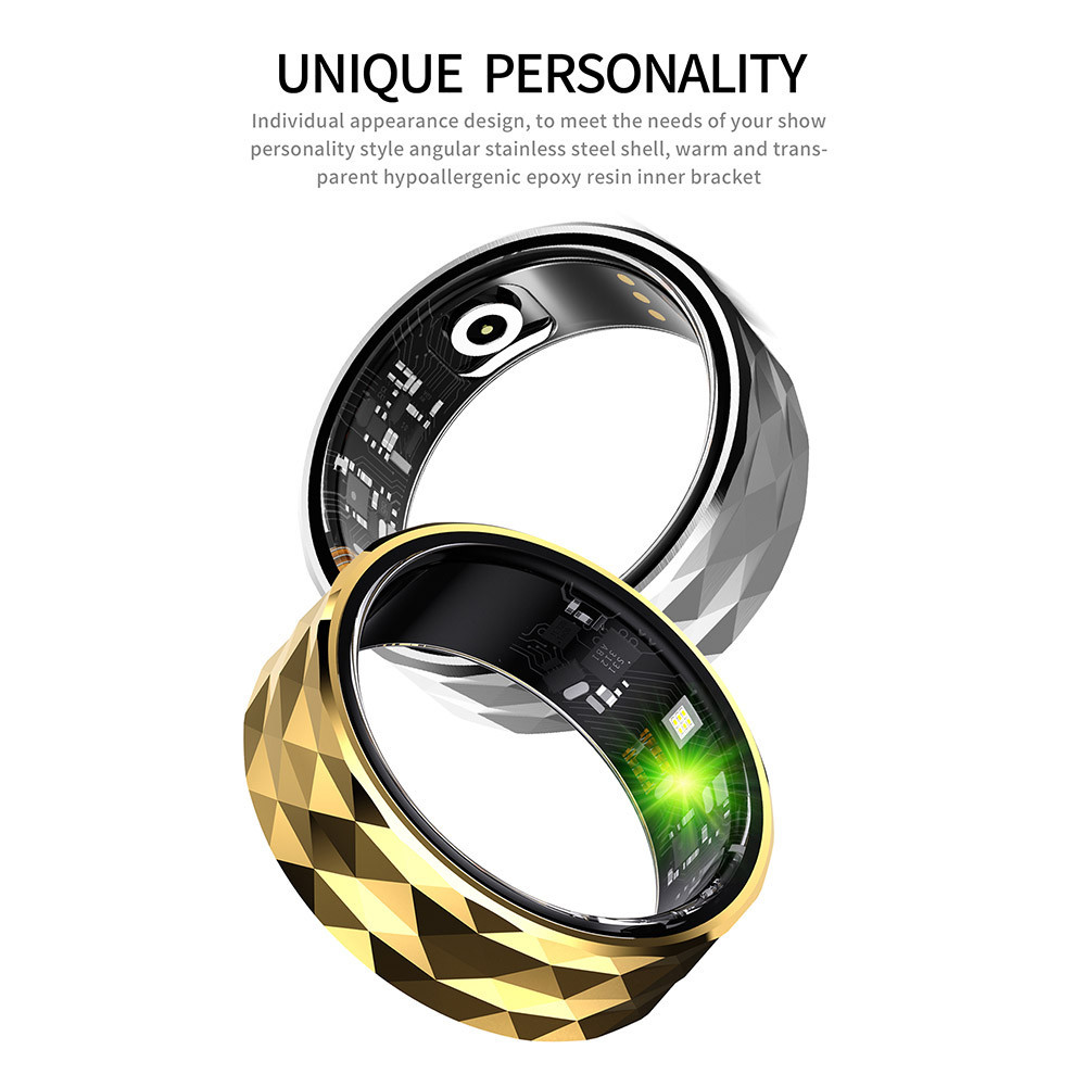 R12M Smart Ring IP68 Waterproof Health Monitor Ring Activity & Sleep ...