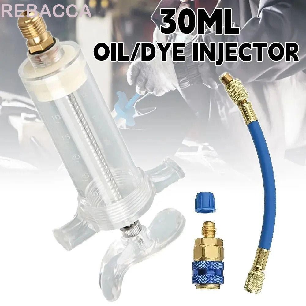 REBACCA 30ml Auto Compressor Oil Dye Injector, 1 Oz 1/4 " Dye Spray Air ...