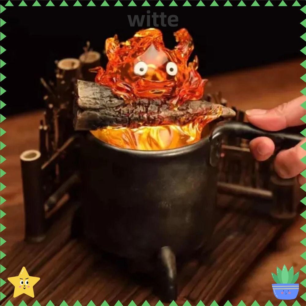 WITTEE Calcifer Night Light, Flickering Hal's Mobile Castle Vidya ...