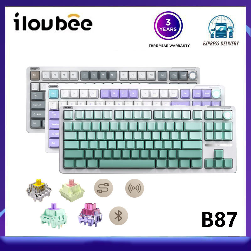 Ilovbee b87 mechanical keyboard the third mock examination wireless bluetooth customized mask ...