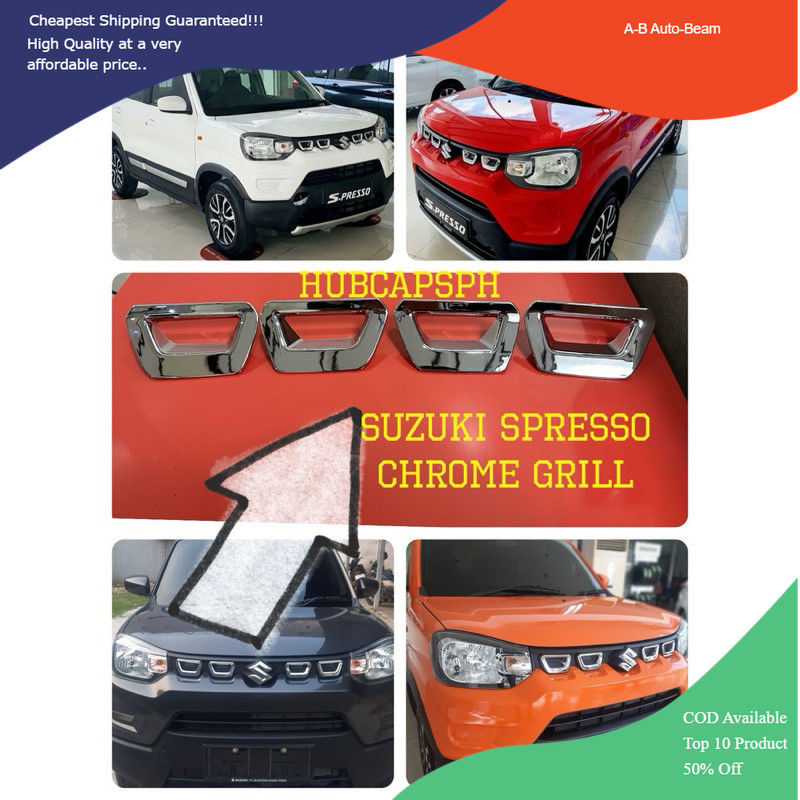 AB SHINY NOT MATTE Suzuki Spresso 2019 Onwards garnish chrome grill and ...