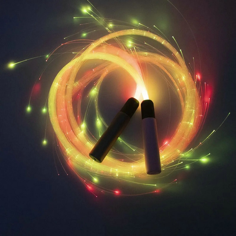 Fiber Optic Whip 360 Degree Rotating Light Up Dance Rave Accessories ...