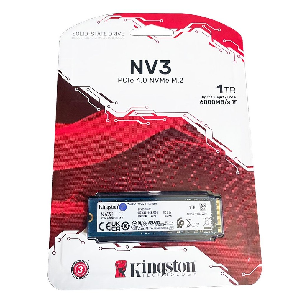 Kingston NV3 1TB Gen4 NVMe M.2 2280 SSD (SNV3S/1000G) - R:6000MB/s, W:4000MB/s | Shopee Philippines