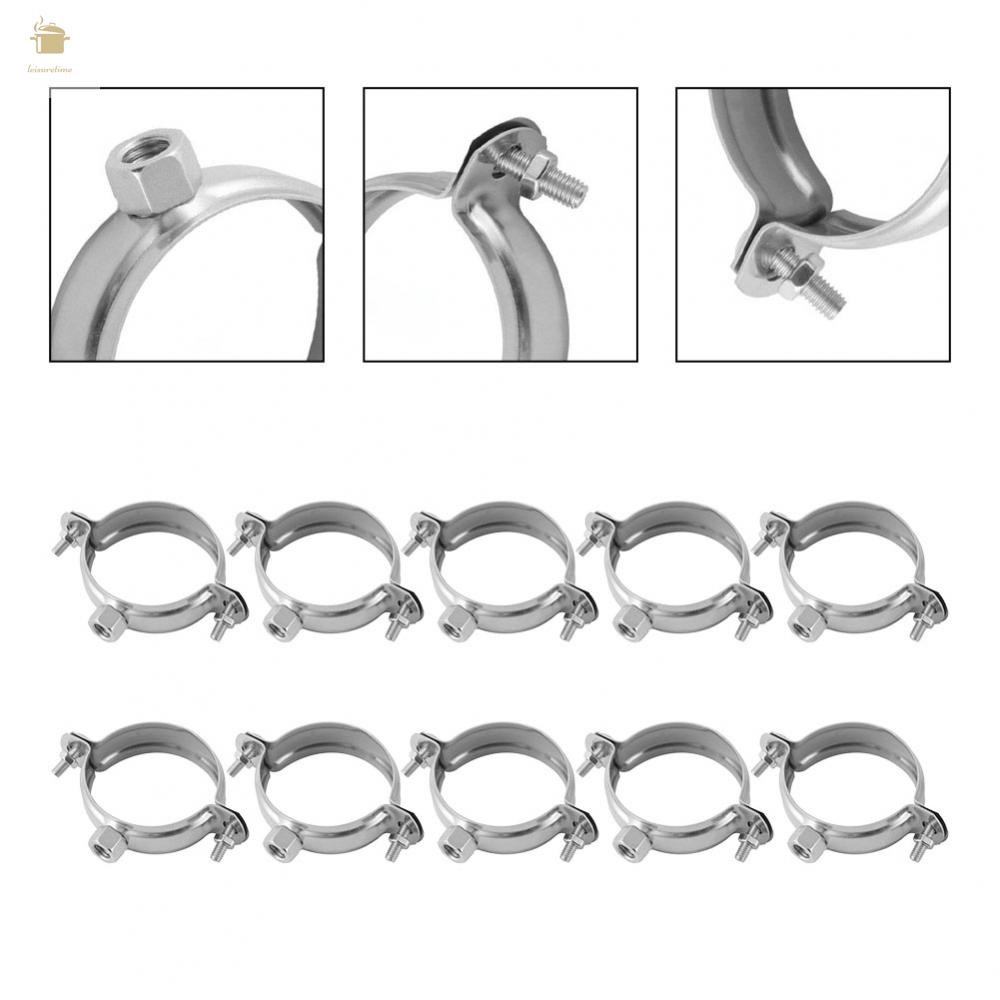 304 Stainless Steel Nut Pipe Bracket PVC Pipe Fixing Bracket M6 Water ...