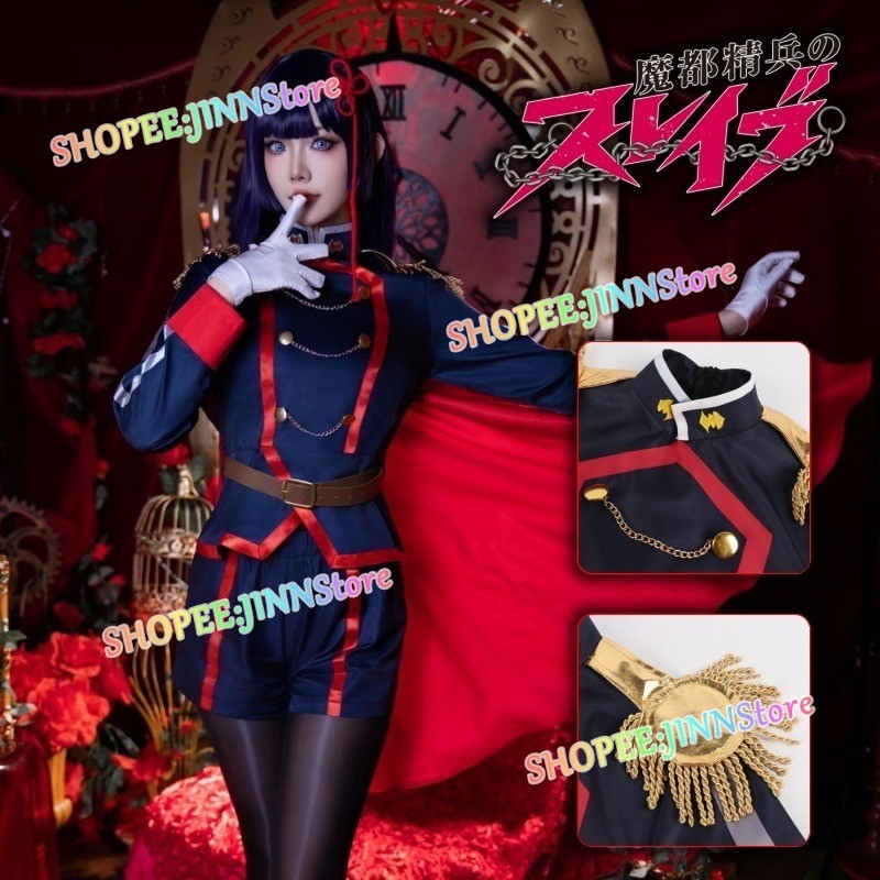 Jinn Mato Seihei No Slave Cosplay Ren Yamashiro Cosplay Costume Uniforms Wig Full Set Women