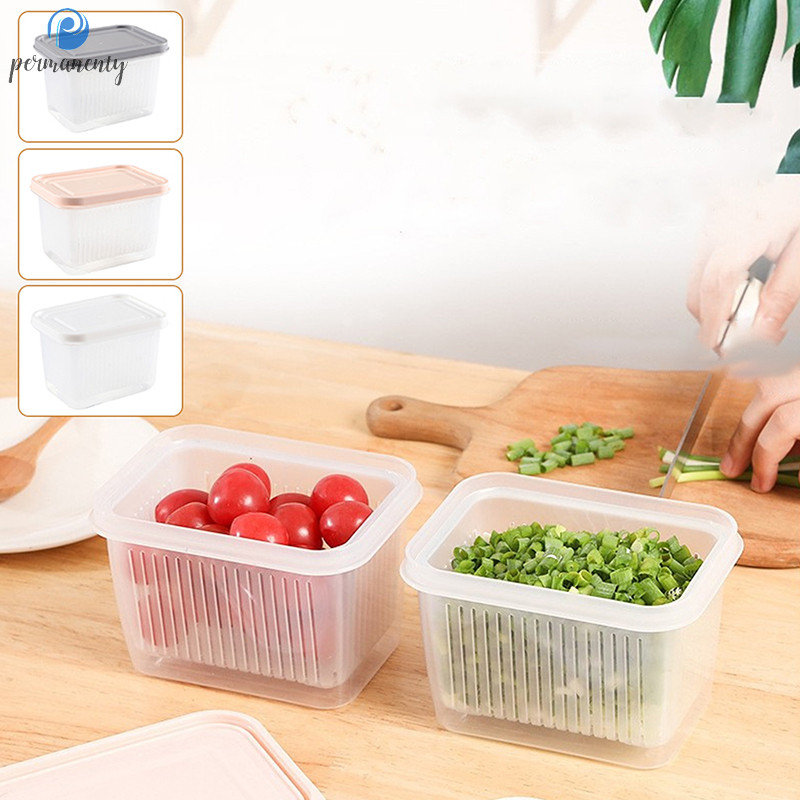 Permanenty Square Refrigerator Food Vegetable Fruit Storage Box Fridge ...