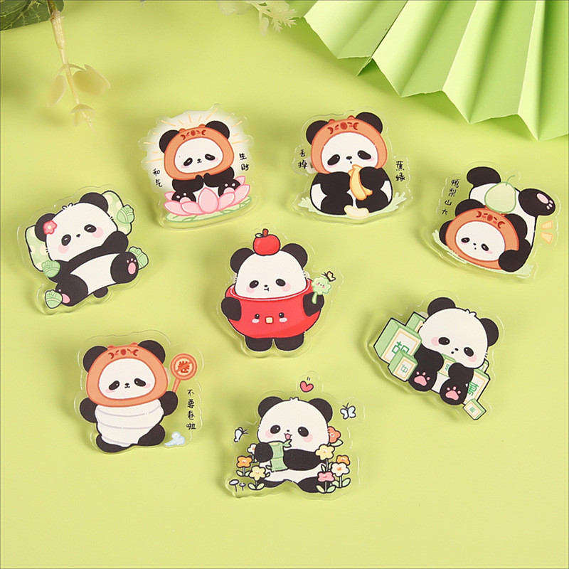 Cartoon panda brooch decorative pin acrylic badge gift | Shopee Philippines